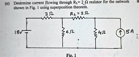 C Determine Current Flowing Through R₁ 2 Ω Resistor For The Network Shown In Fig 1 Using