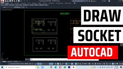 How To Draw Socket In Autocad Youtube
