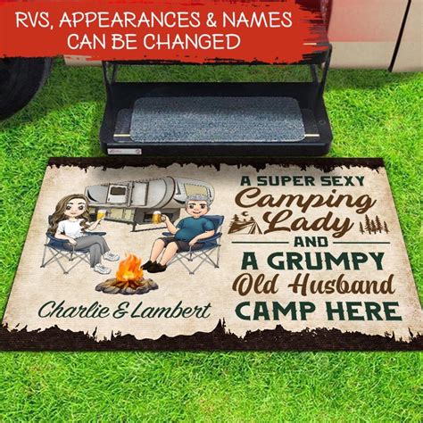 A Super Sexy Camping Lady And A Grumpy Old Husband Camp Here Personaliz