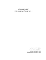 Phil Paper Docx Philosophy Man And Virtue Through Love Submitted To Dr A O