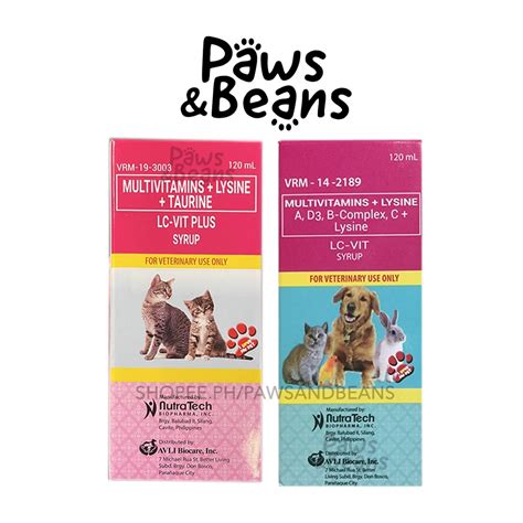 LC Vit LC Vit Plus Multivitamins Syrup For Pets 120ml Shopee Philippines