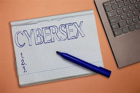 Text Sign Showing Cybersex Conceptual Photo Sexual Arousal Using