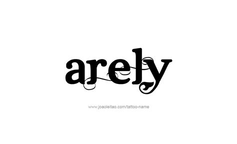 Arely Name Tattoo Designs
