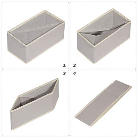 Set Of 12 Foldable Drawer Organizer Dividers Cloth Storage Box Closet