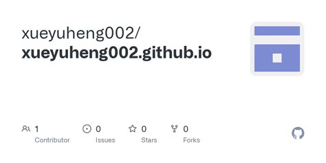GitHub Xueyuheng002 Xueyuheng002 Github Io