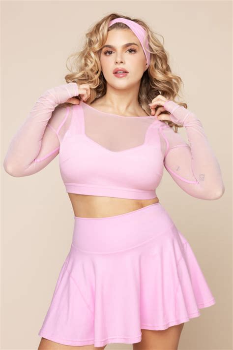 Coquette Long Sleeve Mesh Bra Bubblegum Popflex®