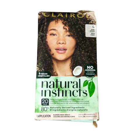 Clairol Natural Instincts Demi Permanent Hair Dye 4 Dark Brown Hair