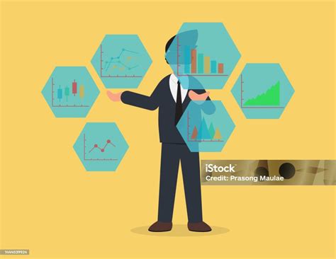 Vr 헤드셋을 사용하여 가상 현실에서 비즈니스 데이터로 작업하는 사업가 가상현실에 대한 스톡 벡터 아트 및 기타 이미지 가상현실 가상현실 시뮬레이터 경영자 Istock