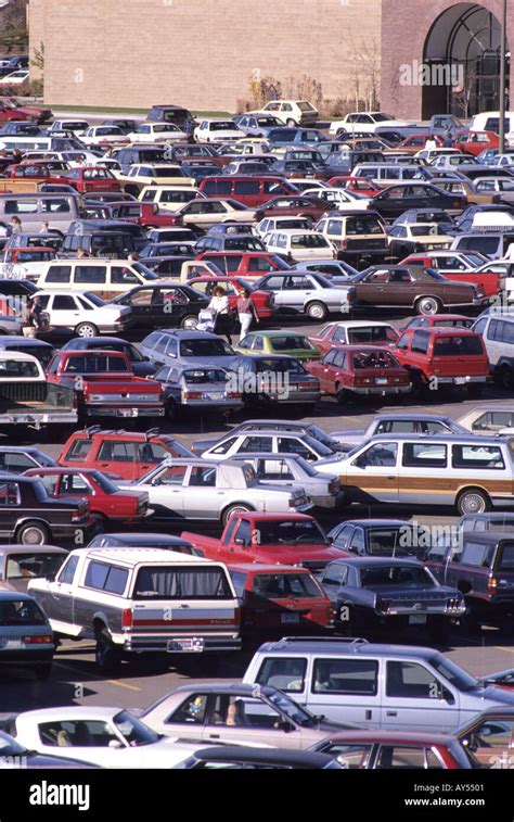 Crowded Mall Parking Lot
