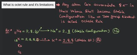 What Is Octet Rule And Its Limitations Filo
