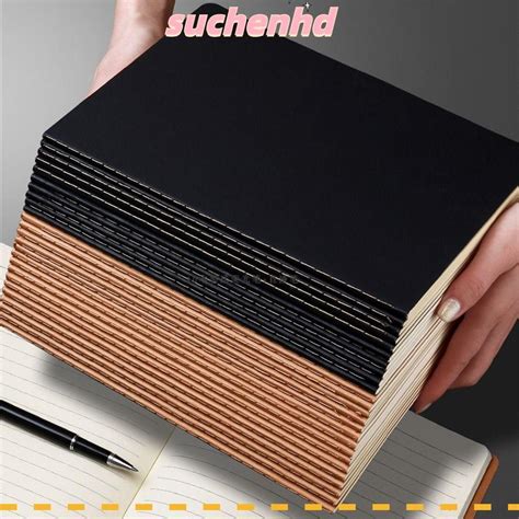 สมุดโน๊ต Suchenhd สมุดไดอารี่ปกคราฟท์ A4 A5 B5 Vintage Grid Lined