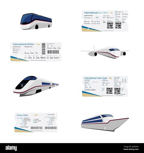World Travel And Tourism Concept Ticket With Qr Code Boarding Pass