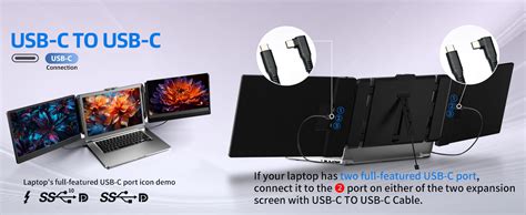 Amazon Com ROYY Laptop Screen Extender Triple Monitor 14 Portable Monitor FHD 1080P