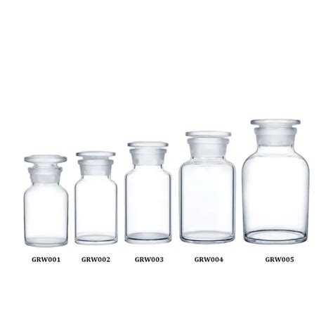 Reagent Bottle Wide Mouth Glass Cover Clear Labotech Trading Ph