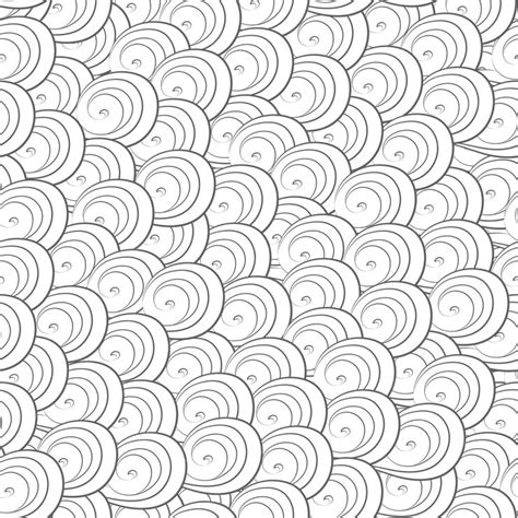 Premium Vector Abstract Monochrome Curves Seamless Pattern