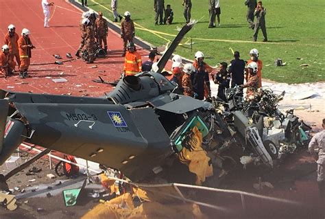 Two Royal Malaysian Navy Helicopters Collide During Navy Day Rehearsal
