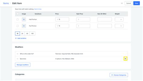 Item Modifiers Weebly Support Us