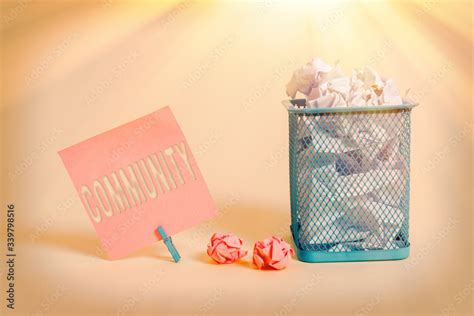 Writing Note Showing Community Business Concept For Group Of Showing