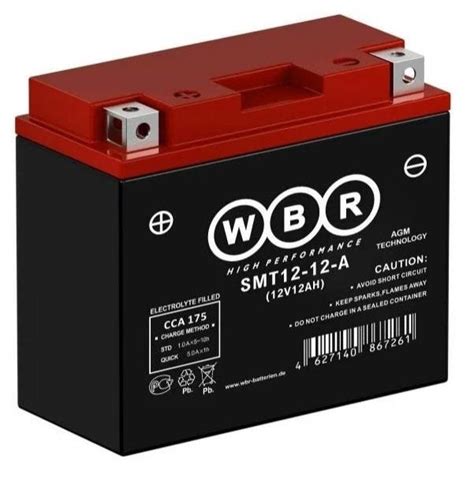 Купить АКБ WBR YT12B-BS (1212.1) 150х70х130 — интернет-магазин MotodaRT