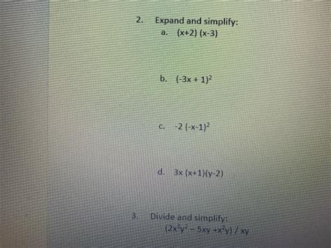 Solved Expand And Simplify X X A B X Chegg Com