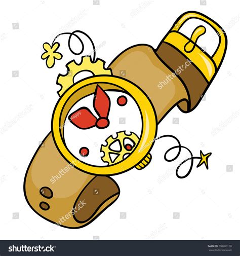 Broken Clock Vector Illustration On White Stock Vector Royalty Free