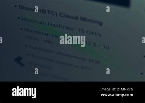 Cryptocurrency Mining On A Computer Screen The Algorithm Of The