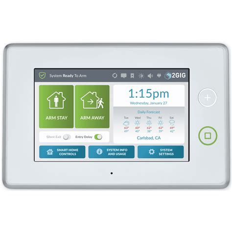 2gig Gc3 345 2gig Wireless Gc3 Touchscreen Alarm Control Panel