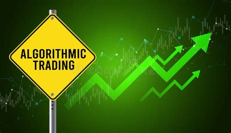 Algorithmic Trading Road Sign And Business Graph Business Growth Concept Stock Illustration