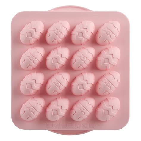 Trudeau Silicone Cupcake Pan Pink Egg 16ct Michaels