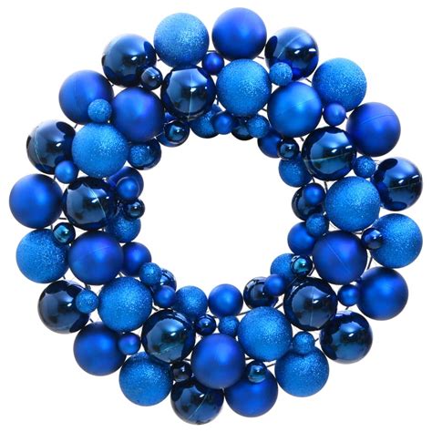 Couronne de No l bleu 45 cm polystyrène Leroy Merlin