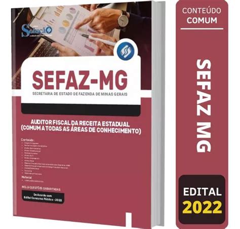 Apostila Sefaz Mg Comum Auditor Fiscal Da Receita Estadual Frete Grátis