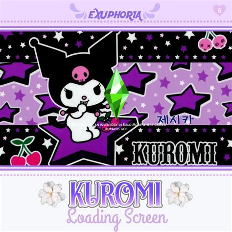 Kuromi Loading Screen 6 Exuph0r1a Sims 4 Anime Sims 4 Cas
