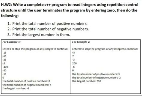 Solved H W2 Write A Complete C Program To Read Integers Chegg
