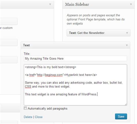 Do More With Text Widget In Wordpress Beginwp