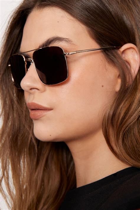 Oversized Square Aviator Sunglasses Boohoo Uk