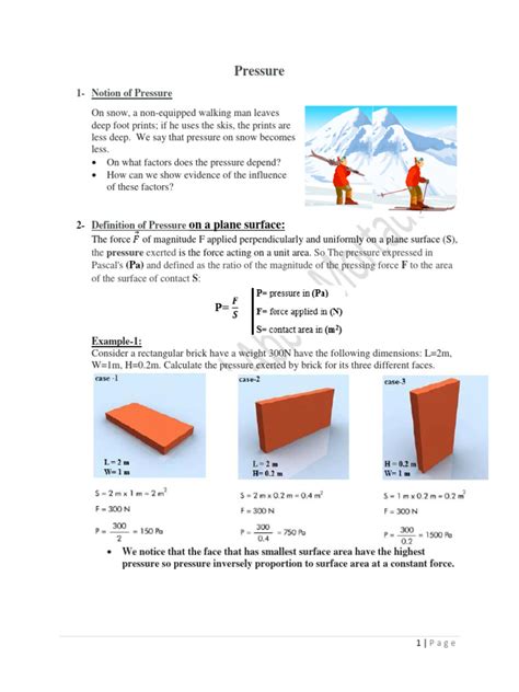 Pressure New 1 Pdf Pressure Pascal Unit