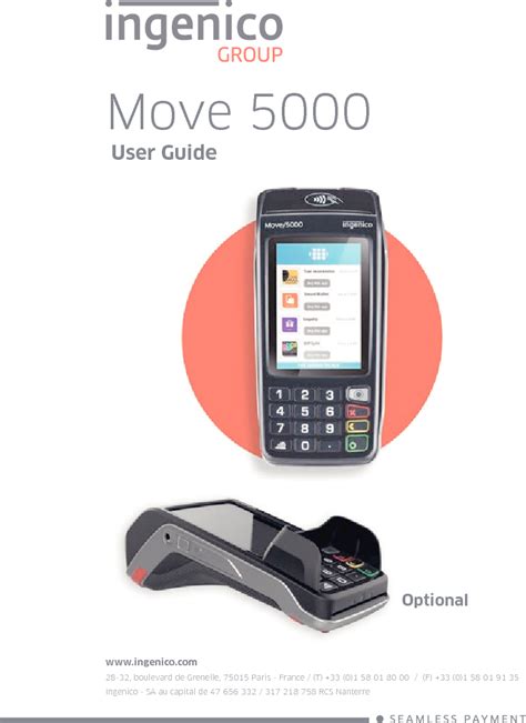 Ingenico M5000CL4GWIBT Mobile Payment Terminal User Manual 900017771