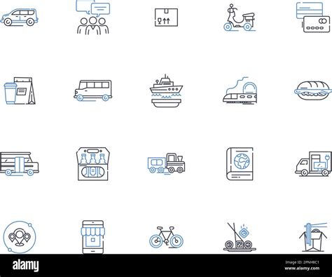 Inventory Tracking Line Icons Collection Tracking Inventory Control