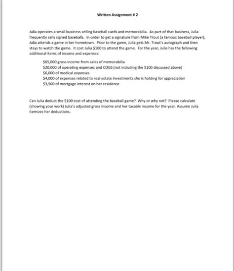 Solved Written Assignment 2 Julia Operates A Small