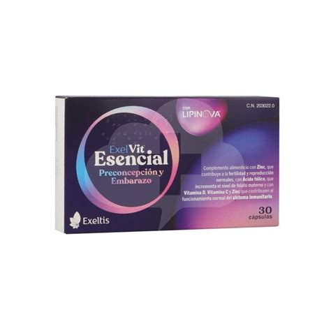 ExelVit Esencial Complemento Alimenticio Preconcepción y Embarazo