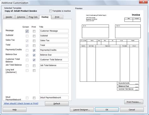 Custom Quickbooks Invoice Templates Midi