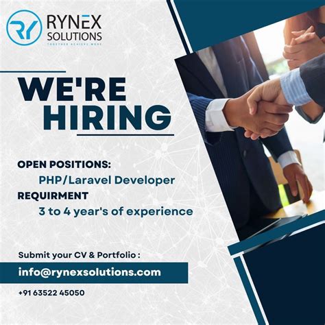 rynex solutions on linkedin urgent hiring for php laravel location