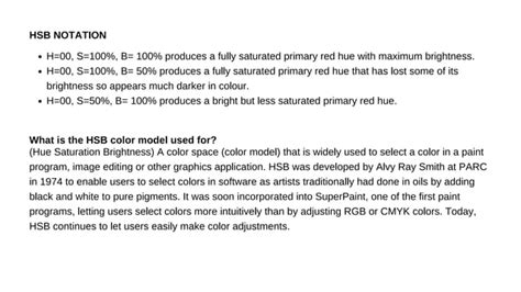 HSB Color Model Presentation Pdf