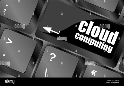 Computer Keyboard For Cloud Computing Business Concept Stock Photo Alamy