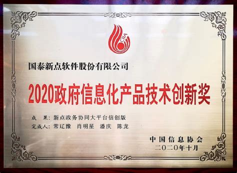 2020政府信息化产品技术创新奖