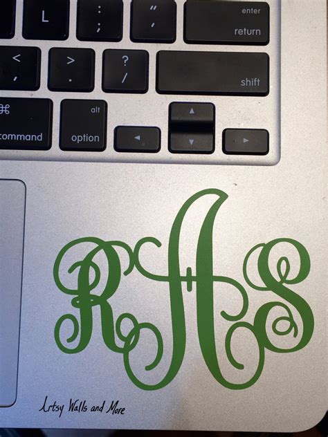 Yeti Cup Monogram Vinyl Decal Laptop Mac Decal Yeti Decal Etsy