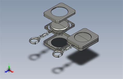 纽扣徽章钥匙扣 STEP 模型图纸下载 懒石网