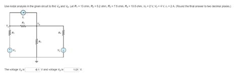 Solved Use Nodal Analysis In The Given Circuit To Find Va Chegg