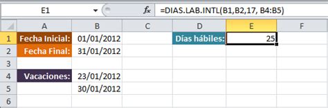 Contar días hábiles en Excel Excel Total