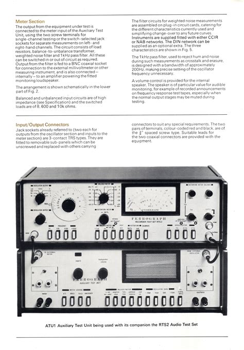 Uk Hi Fi History Society Ferrograph Test Equipment